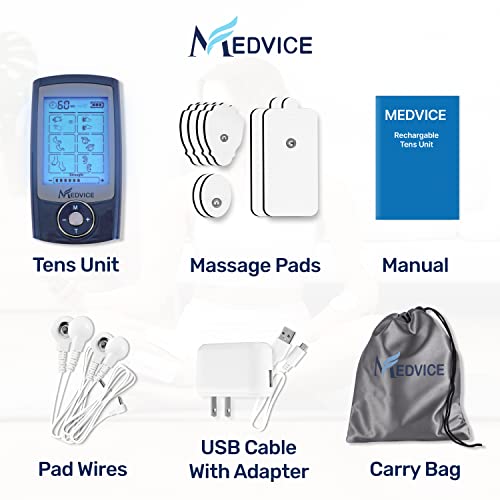 MEDVICE Rechargeable Tens Unit Muscle Stimulator MV950 Pain Relief