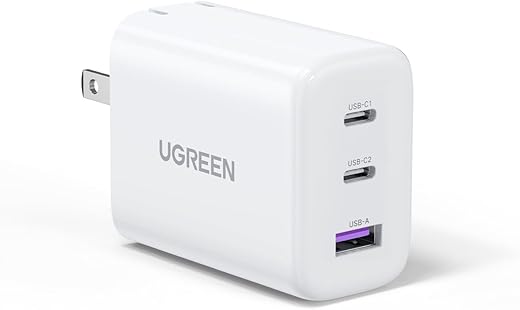 UGREEN 65W USB C Charger 3 Ports Compact CD275 Fast Charging