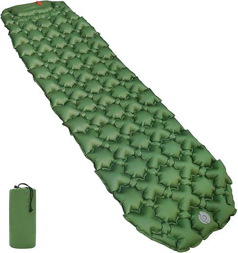 Amazon Basics Sleeping Pad With Foot Pump Portable Camping Pad