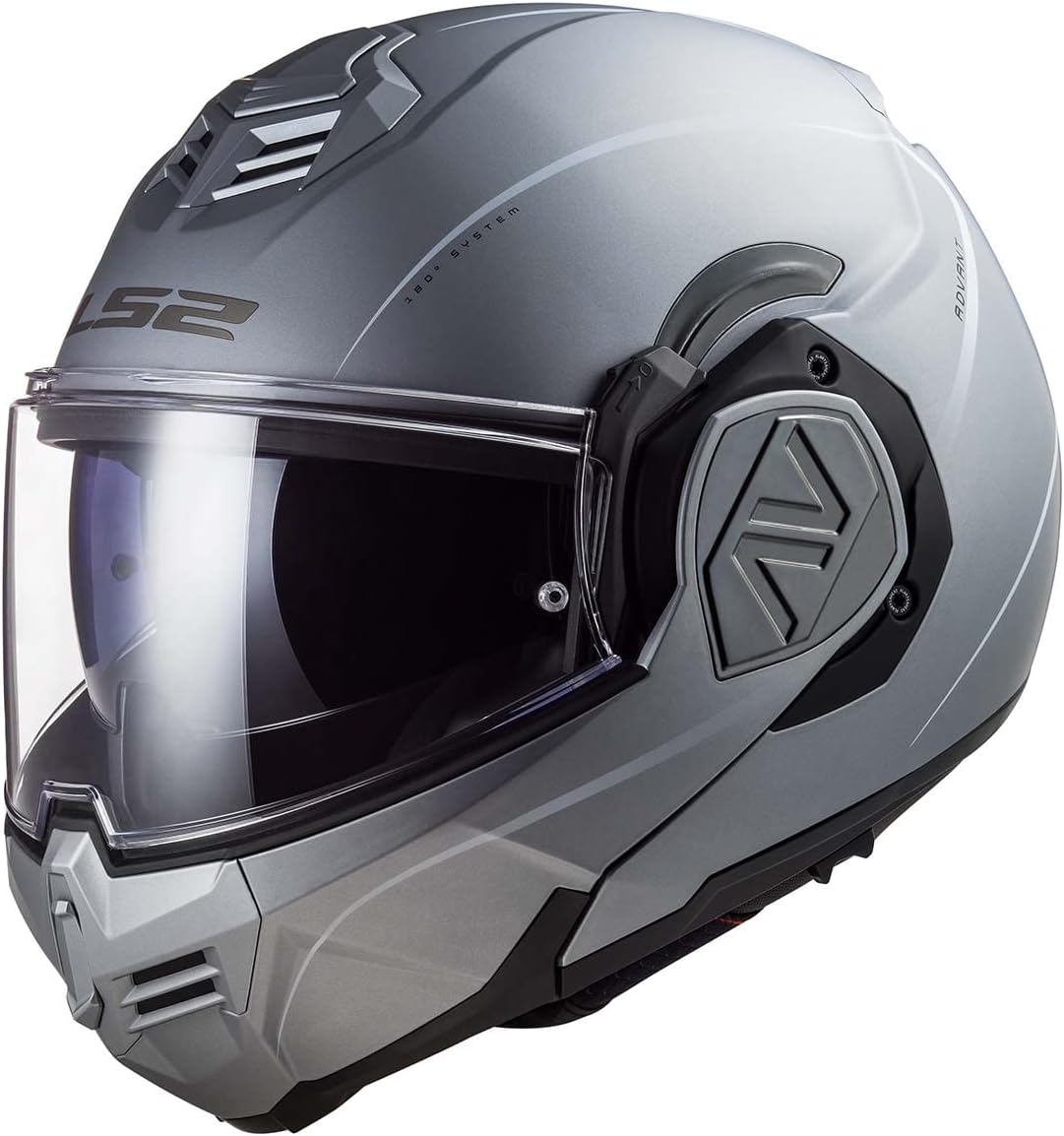LS2 Advant Modular Helmet Matte Silver Medium - MPN: 906-1133