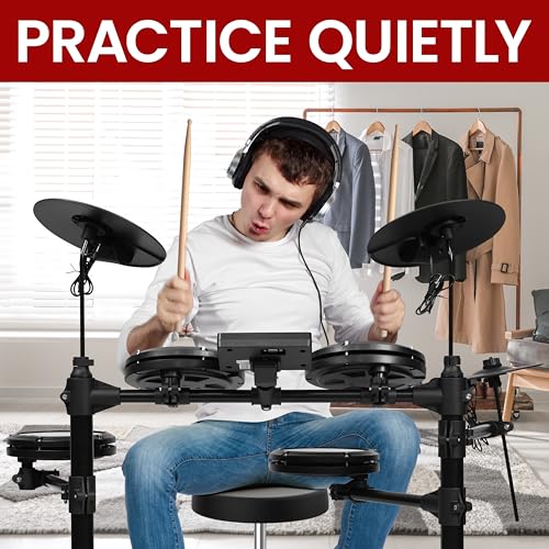 Pyle Electronic Drum Set with Mesh Pads PEDKITPRO62 by Sound Around